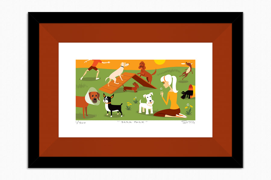 "Bark Park" Fine Art Print | Shag (Josh Agle) | The Shag Store