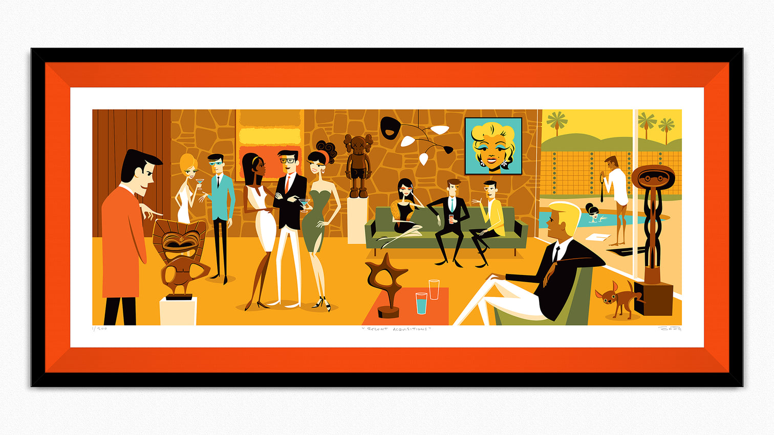 "Recent Acquisitions" Fine Art Print | Shag (Josh Agle) | The Shag Store