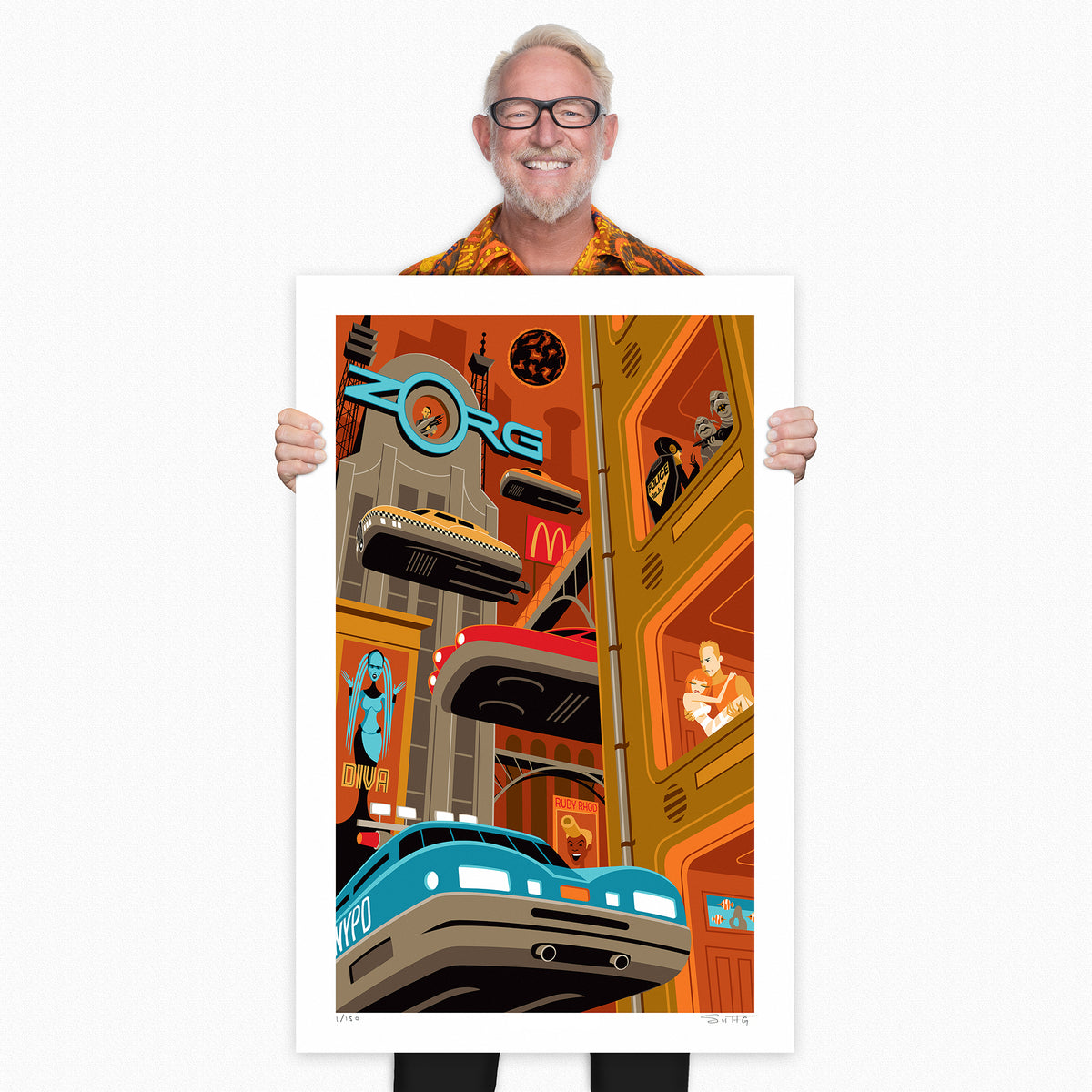 "New York 2263" Fine Art Print | "The Fifth Element" | Shag (Josh Agle ...