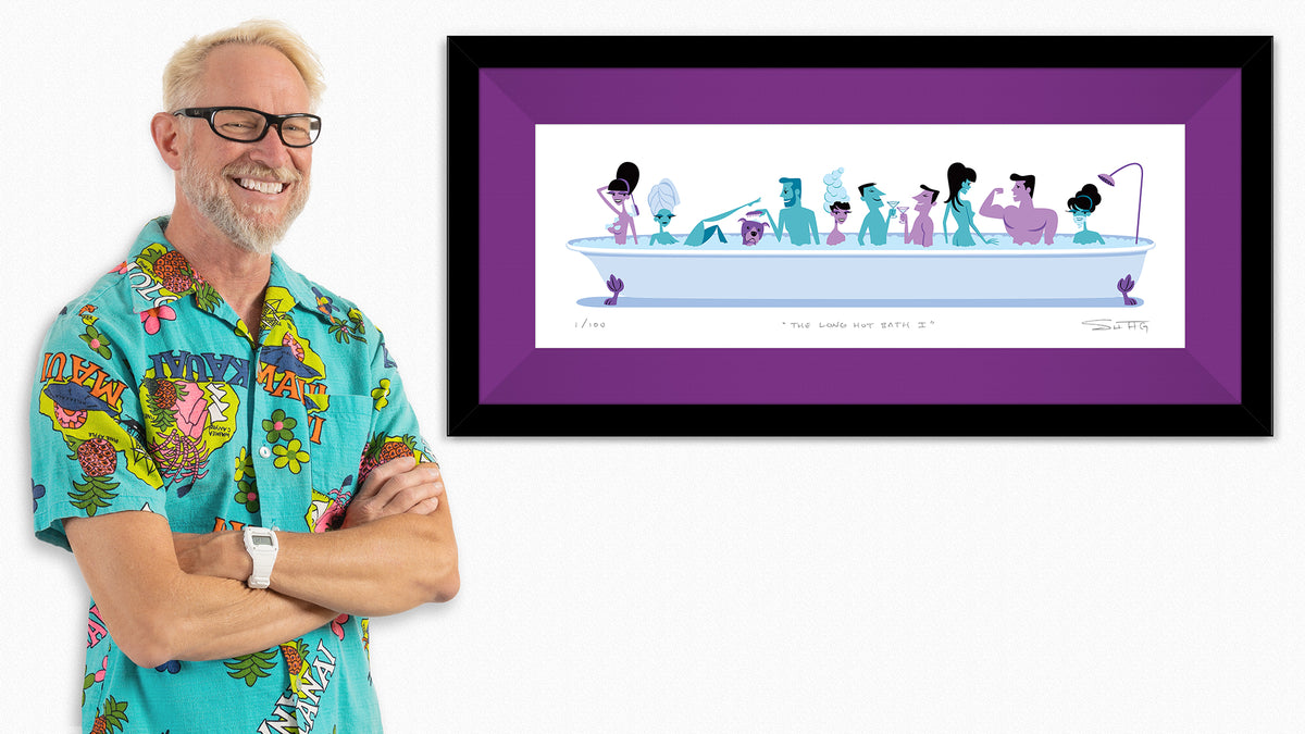 "The Long Hot Bath I" Fine Art Print | Shag (Josh Agle) | The Shag Store