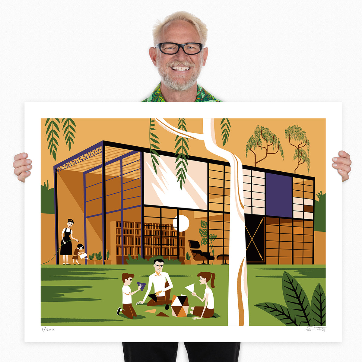 "The Third Generation" Fine Art Print | The Eames House | Shag (Josh ...