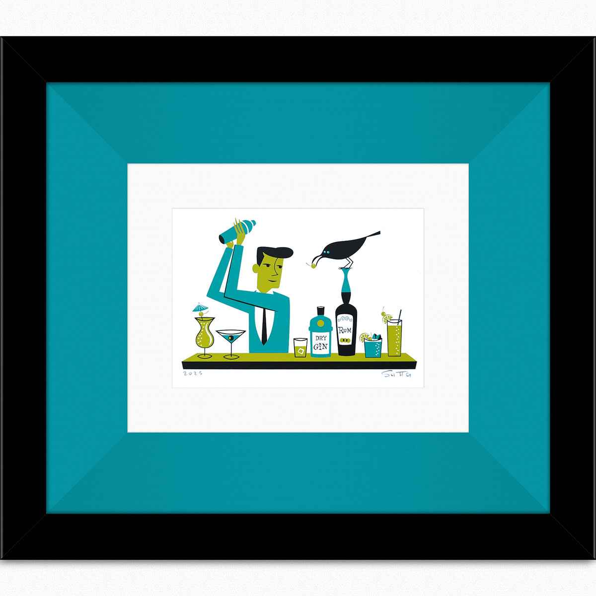 "The Shaker II" Framed Fine Art Print | Shag (Josh Agle) | The Shag Store