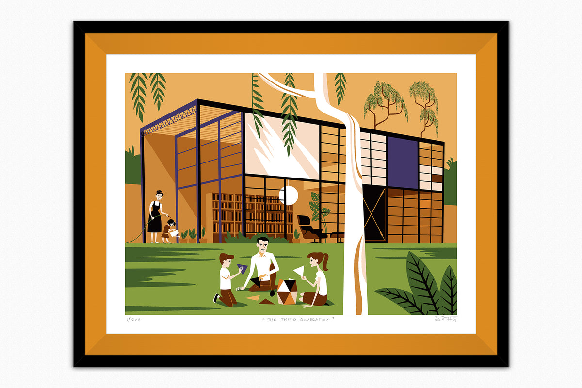 "The Third Generation" Fine Art Print | The Eames House | Shag (Josh ...