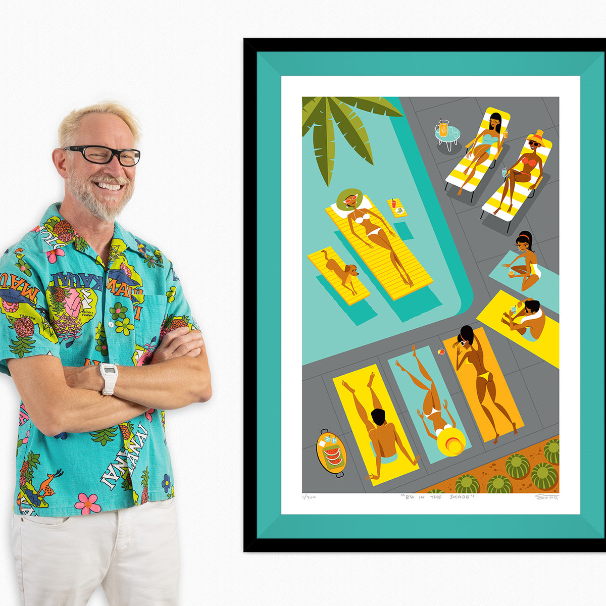 "86 in the Shade" Fine Art Print | Shag (Josh Agle) | The Shag Store